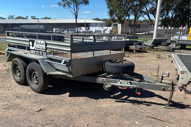 Large Box Cage Tandem Trailer - Hitched Hire Trailers Bendigo